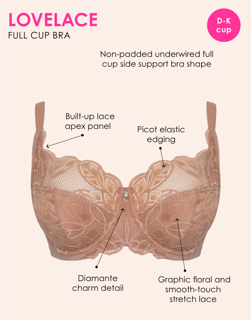 Curvy Kate Lovelace Full Cup Side Support Bra Latte – Curvy Kate CA
