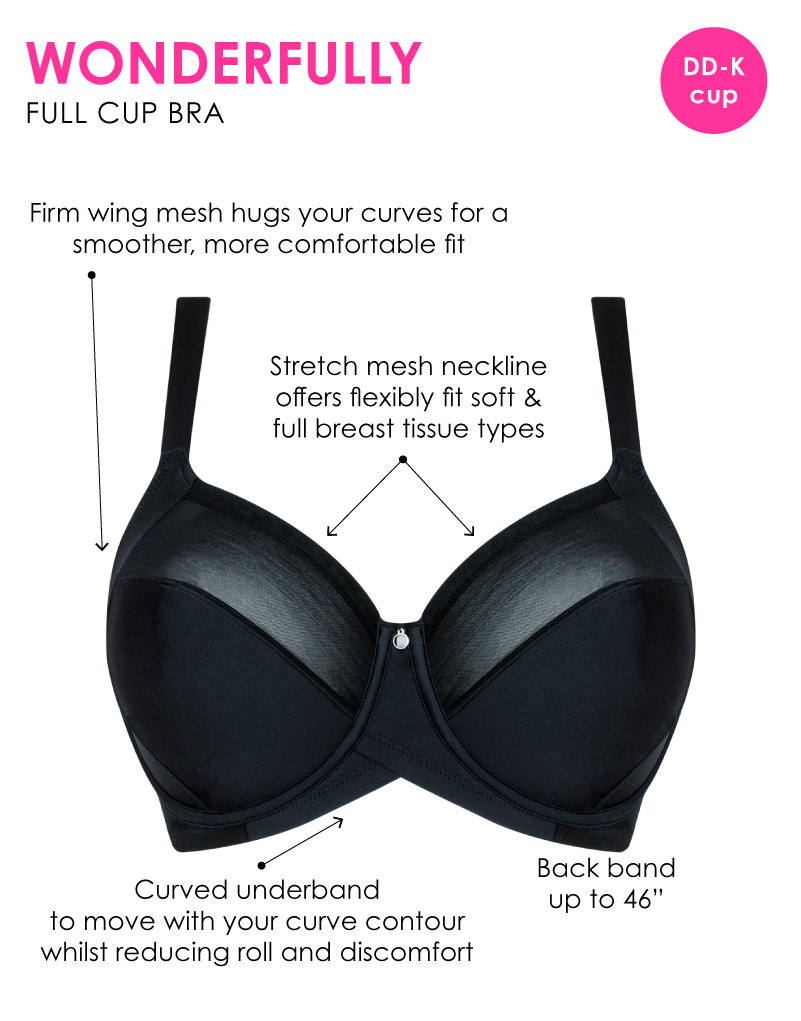 Curvy Kate WonderFully Full Cup Side Support Bra Black – Curvy Kate CA
